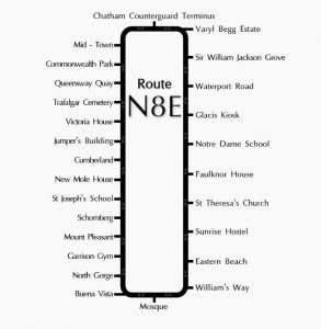 Route N8E | Gibraltar Bus Company