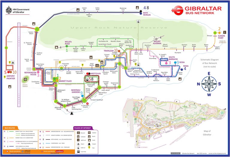 Bus Network Map | Gibraltar Bus Company